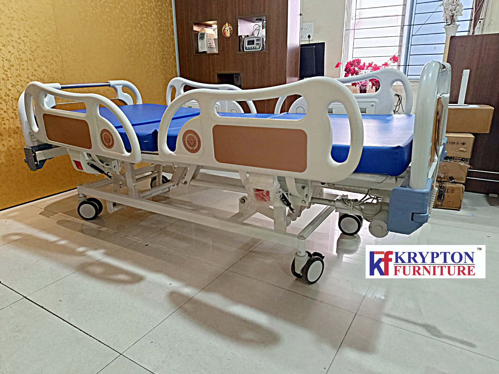 Home Hospital Beds Electric & Manual ELECTRIC CUM MANUAL ICU BED